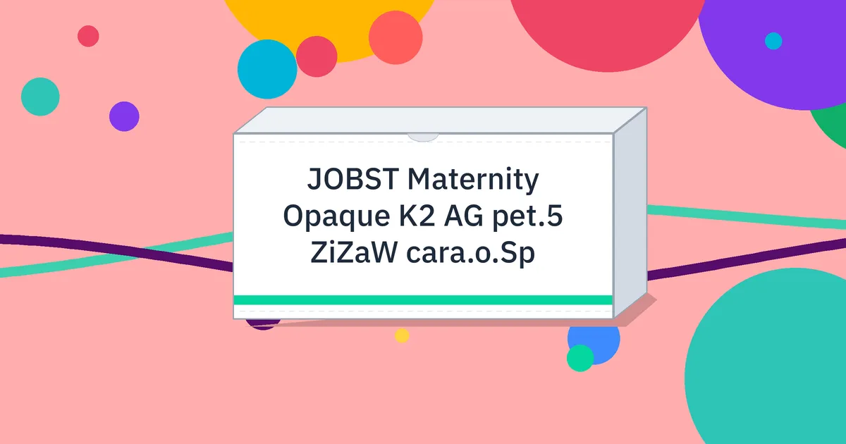Symbolbild: Packung mit der Aufschrift JOBST Maternity Opaque K2 AG pet.5 ZiZaW cara.o.Sp (PZN 15851531) – Verfügbarkeit und Bezug in Apotheken in Frankfurt am Main