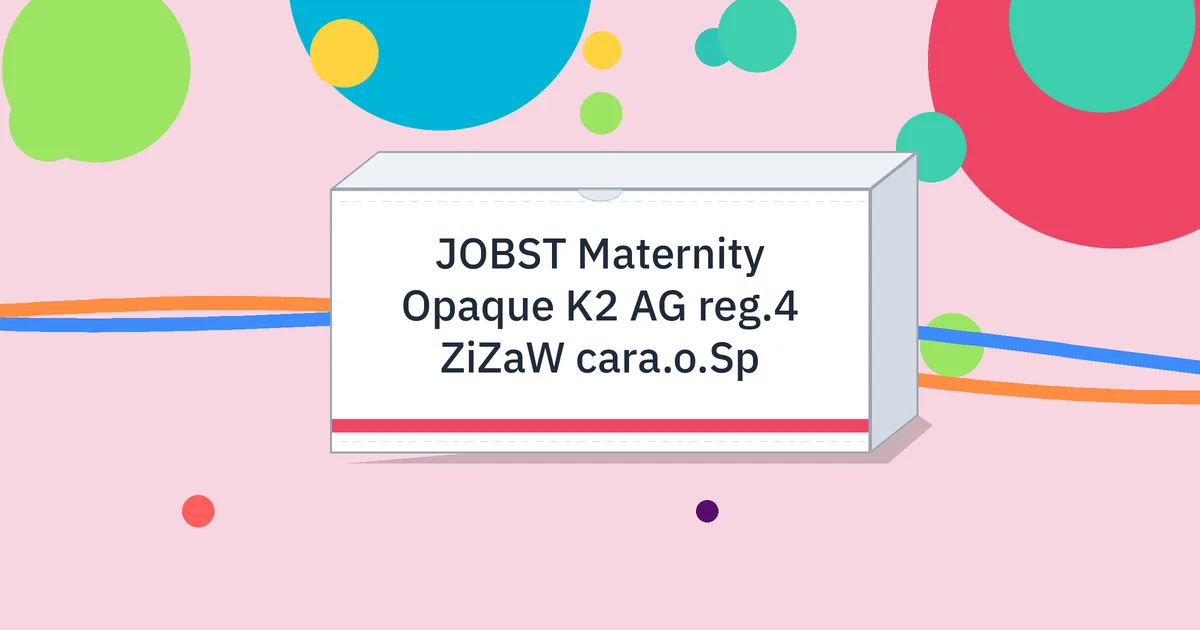 Symbolbild: Packung mit der Aufschrift JOBST Maternity Opaque K2 AG reg.4 ZiZaW cara.o.Sp (PZN 15851241) – Verfügbarkeit und Bezug in Apotheken in Frankfurt am Main