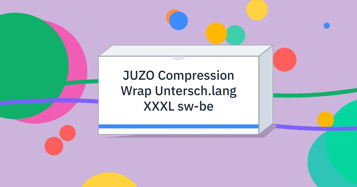 Symbolbild: Packung mit der Aufschrift JUZO Compression Wrap Untersch.lang XXXL sw-be (PZN 14175200) – Verfügbarkeit und Bezug in Apotheken in Frankfurt am Main