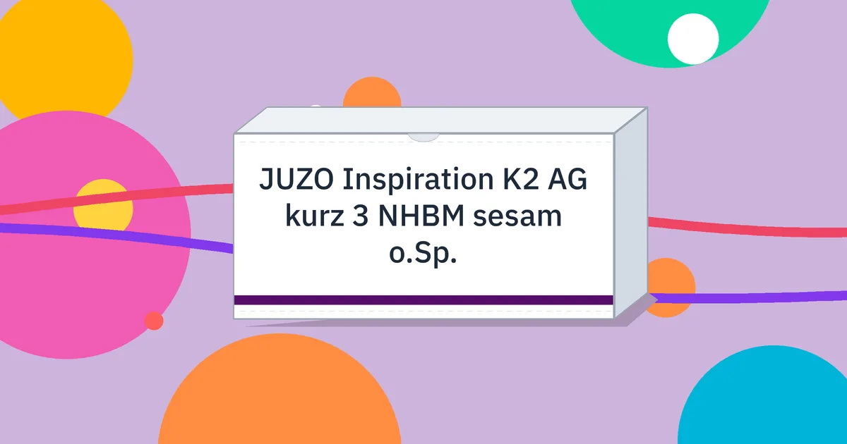 Symbolbild: Packung mit der Aufschrift JUZO Inspiration K2 AG kurz 3 NHBM sesam o.Sp. (PZN 14948665) – Verfügbarkeit und Bezug in Apotheken in Frankfurt am Main