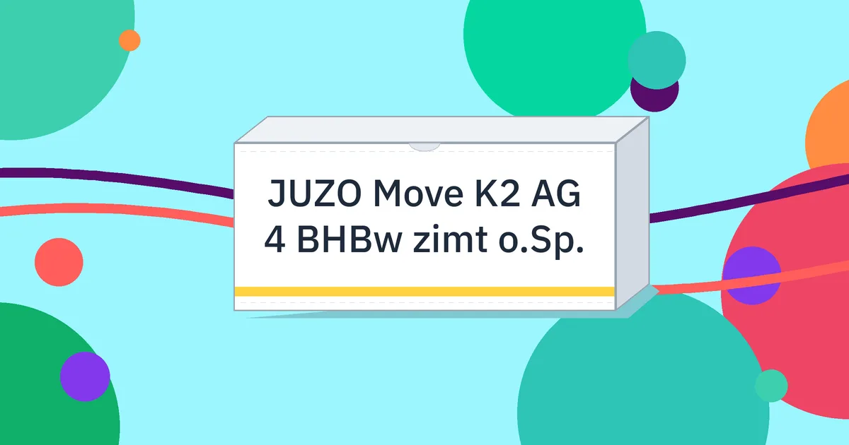 Symbolbild: Packung mit der Aufschrift JUZO Move K2 AG 4 BHBw zimt o.Sp. (PZN 18526398) – Verfügbarkeit und Bezug in Apotheken in Frankfurt am Main