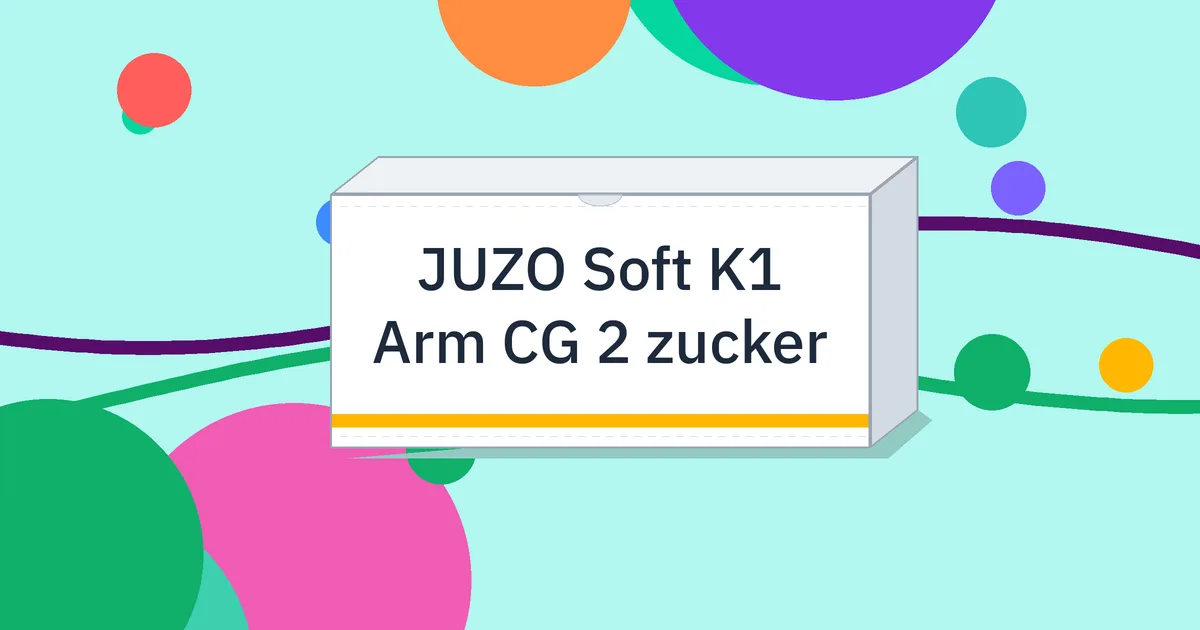 Symbolbild: Packung mit der Aufschrift JUZO Soft K1 Arm CG 2 zucker (PZN 15508075) – Verfügbarkeit und Bezug in Apotheken in Frankfurt am Main