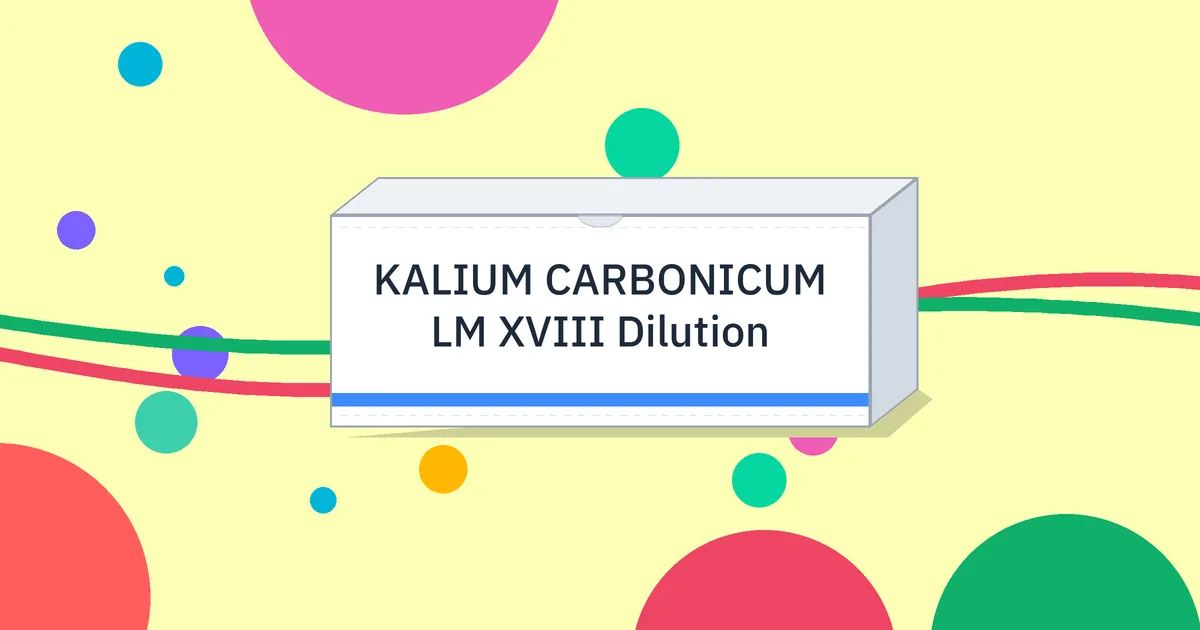 Symbolbild: Packung mit der Aufschrift KALIUM CARBONICUM LM XVIII Dilution (PZN 02668587) – Verfügbarkeit und Bezug in Apotheken in Frankfurt am Main