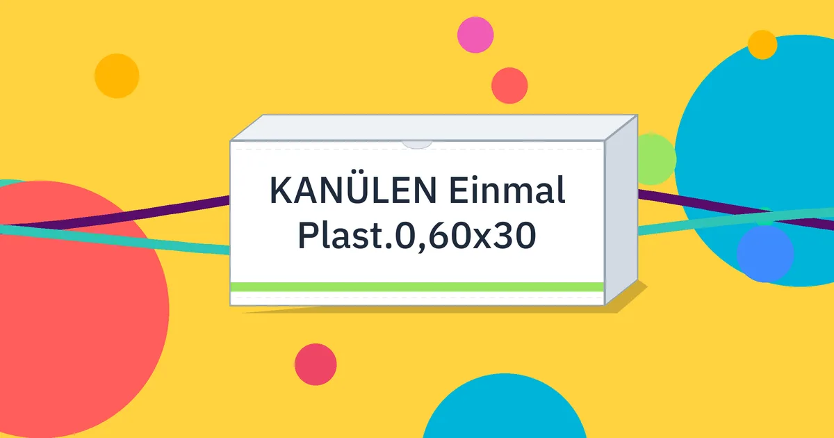 Symbolbild: Packung mit der Aufschrift KANÜLEN Einmal Plast.0,60x30 (PZN 01964450) – Verfügbarkeit und Bezug in Apotheken in Frankfurt am Main