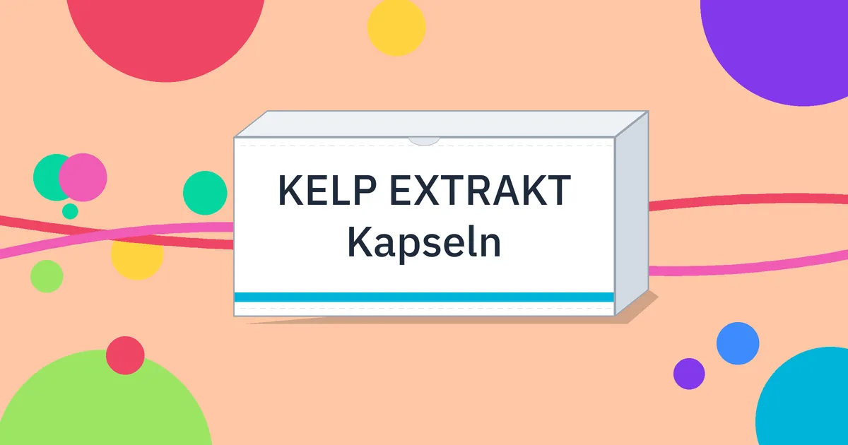 Symbolbild: Packung mit der Aufschrift KELP EXTRAKT Kapseln (PZN 09701684) – Verfügbarkeit und Bezug in Apotheken in Frankfurt am Main