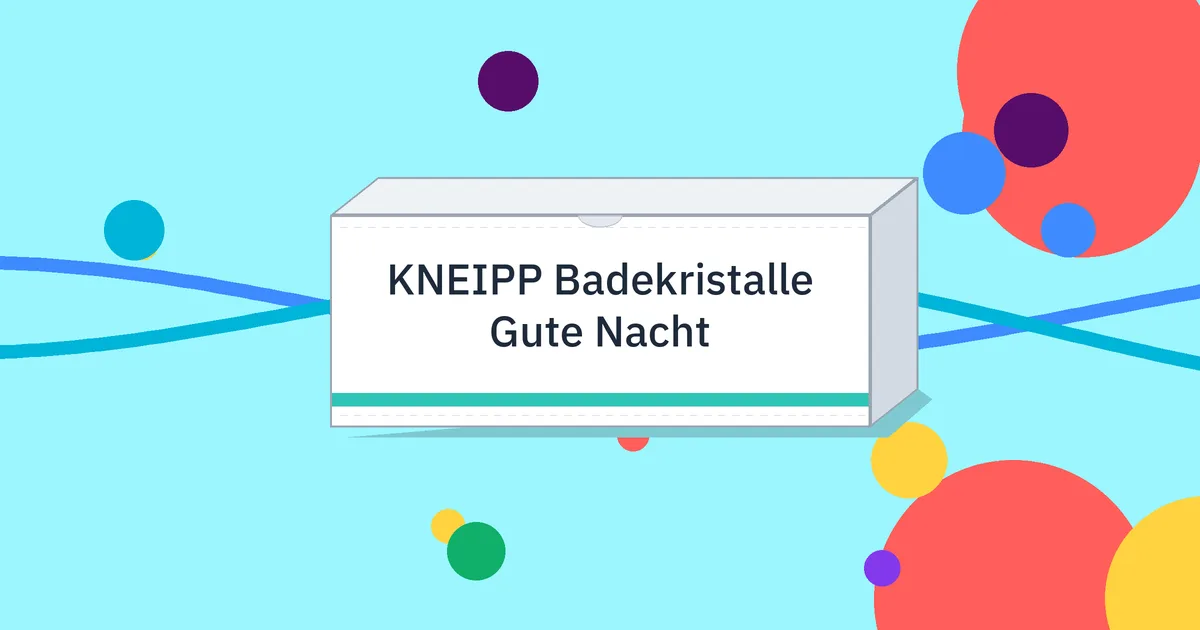 Symbolbild: Packung mit der Aufschrift KNEIPP Badekristalle Gute Nacht (PZN 17441205) – Verfügbarkeit und Bezug in Apotheken in Frankfurt am Main