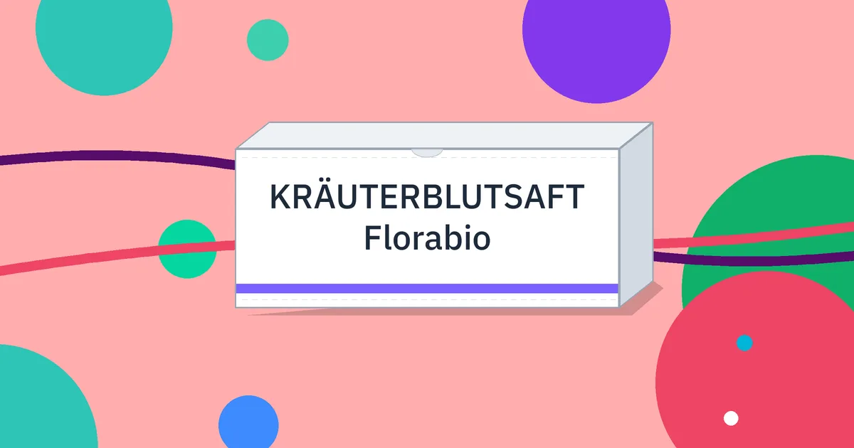Symbolbild: Packung mit der Aufschrift KRÄUTERBLUTSAFT Florabio (PZN 11862495) – Verfügbarkeit und Bezug in Apotheken in Frankfurt am Main