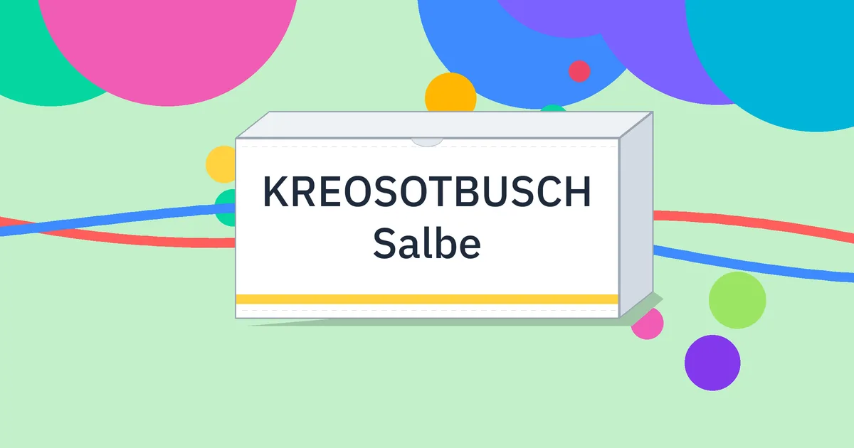 Symbolbild: Packung mit der Aufschrift KREOSOTBUSCH Salbe (PZN 19141683) – Verfügbarkeit und Bezug in Apotheken in Frankfurt am Main