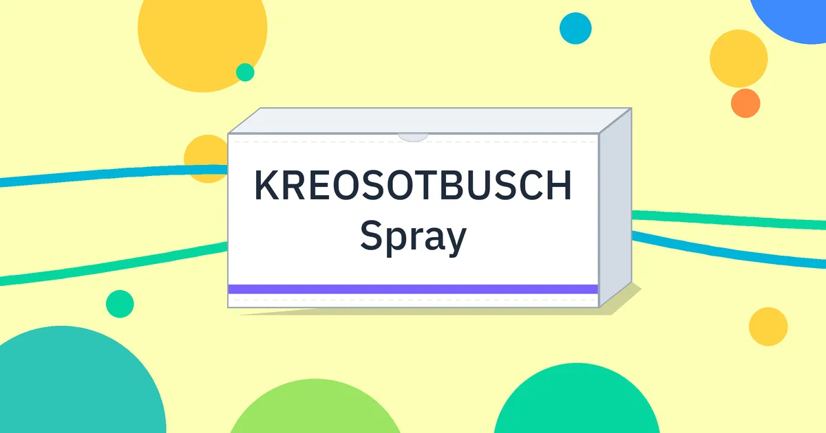 Symbolbild: Packung mit der Aufschrift KREOSOTBUSCH Spray (PZN 19141677) – Verfügbarkeit und Bezug in Apotheken in Frankfurt am Main