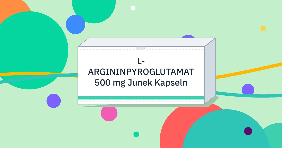 Symbolbild: Packung mit der Aufschrift L-ARGININPYROGLUTAMAT 500 mg Junek Kapseln (PZN 00138164) – Verfügbarkeit und Bezug in Apotheken in Frankfurt am Main