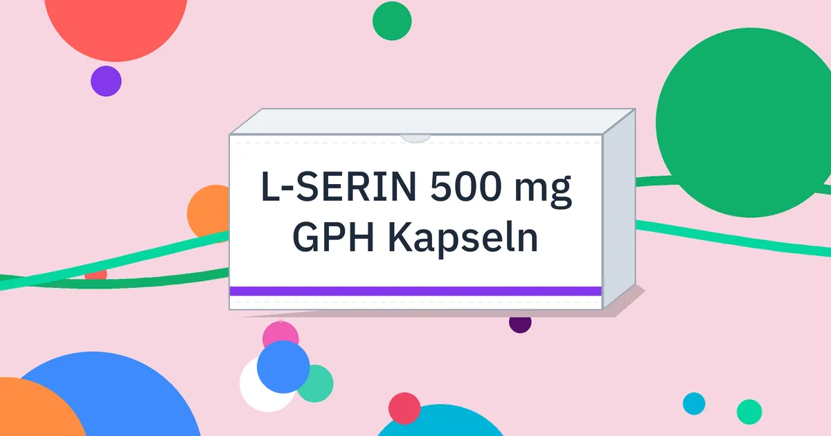 Symbolbild: Packung mit der Aufschrift L-SERIN 500 mg GPH Kapseln (PZN 06923496) – Verfügbarkeit und Bezug in Apotheken in Frankfurt am Main