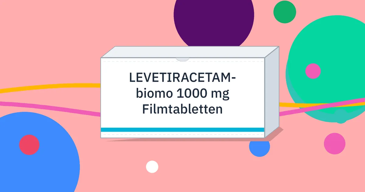 Symbolbild: Packung mit der Aufschrift LEVETIRACETAM-biomo 1000 mg Filmtabletten (PZN 08930626) – Verfügbarkeit und Bezug in Apotheken in Frankfurt am Main