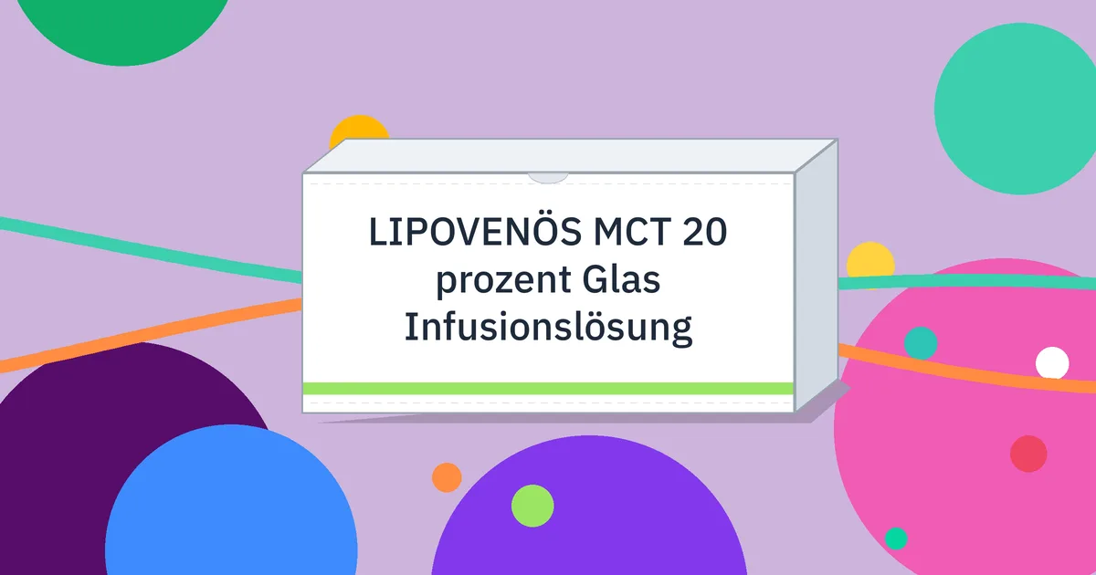 Symbolbild: Packung mit der Aufschrift LIPOVENÖS MCT 20 prozent Glas Infusionslösung (PZN 07461980) – Verfügbarkeit und Bezug in Apotheken in Frankfurt am Main