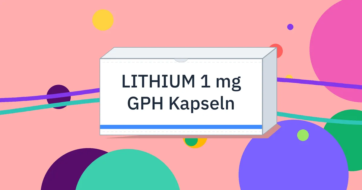 Symbolbild: Packung mit der Aufschrift LITHIUM 1 mg GPH Kapseln (PZN 19540489) – Verfügbarkeit und Bezug in Apotheken in Frankfurt am Main