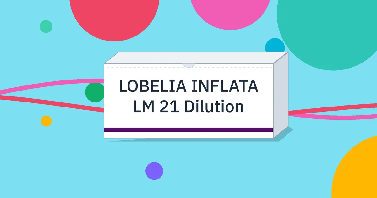 Symbolbild: Packung mit der Aufschrift LOBELIA INFLATA LM 21 Dilution (PZN 13533933) – Verfügbarkeit und Bezug in Apotheken in Frankfurt am Main