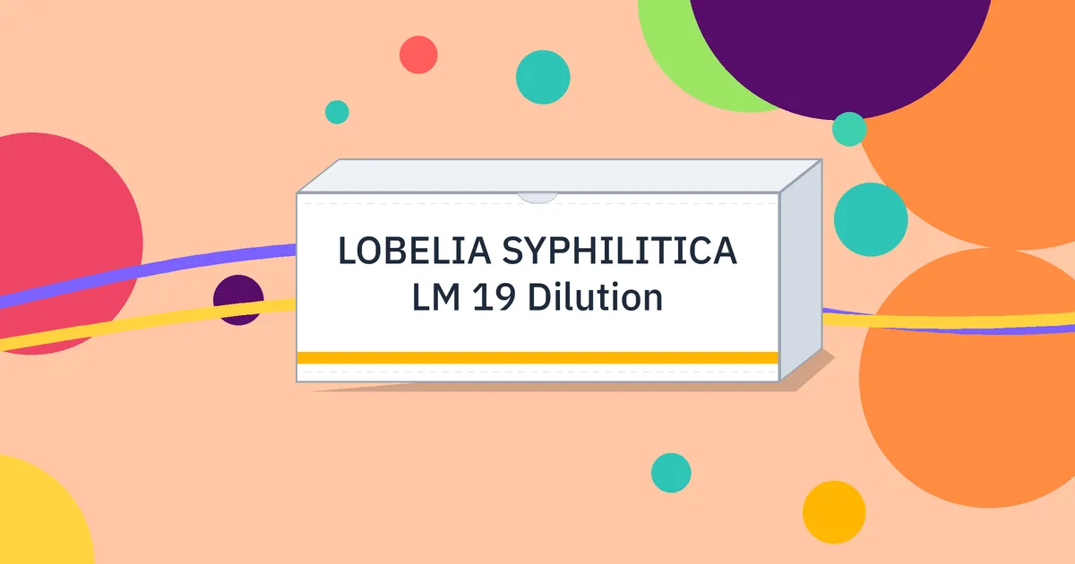 Symbolbild: Packung mit der Aufschrift LOBELIA SYPHILITICA LM 19 Dilution (PZN 13534861) – Verfügbarkeit und Bezug in Apotheken in Frankfurt am Main