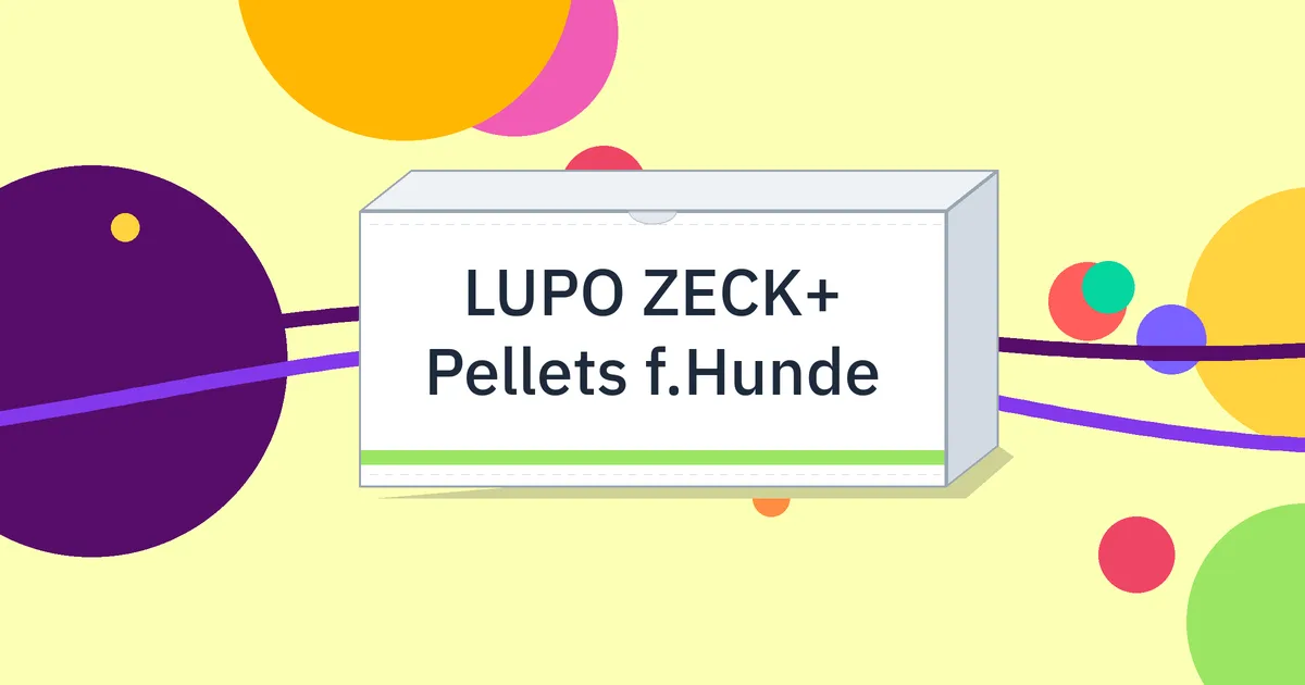 Symbolbild: Packung mit der Aufschrift LUPO ZECK+ Pellets f.Hunde (PZN 19252106) – Verfügbarkeit und Bezug in Apotheken in Frankfurt am Main