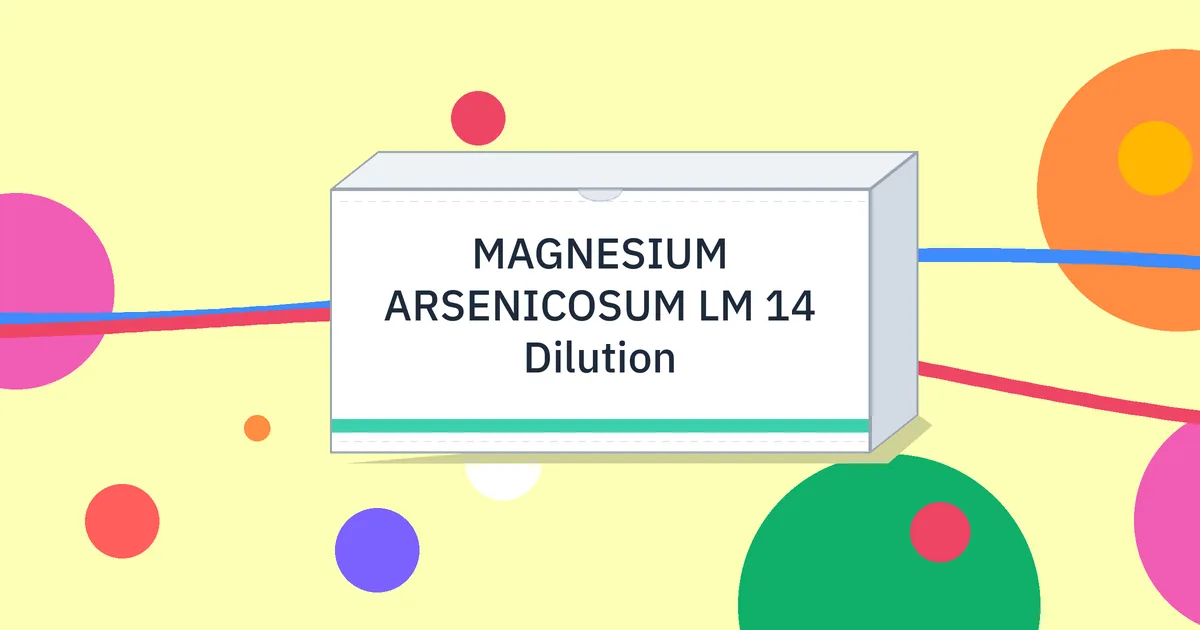 Symbolbild: Packung mit der Aufschrift MAGNESIUM ARSENICOSUM LM 14 Dilution (PZN 12936149) – Verfügbarkeit und Bezug in Apotheken in Frankfurt am Main