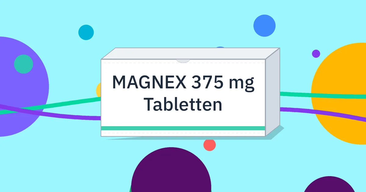 Symbolbild: Packung mit der Aufschrift MAGNEX 375 mg Tabletten (PZN 03033402) – Verfügbarkeit und Bezug in Apotheken in Frankfurt am Main