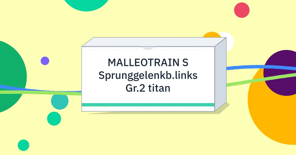 Symbolbild: Packung mit der Aufschrift MALLEOTRAIN S Sprunggelenkb.links Gr.2 titan (PZN 10220725) – Verfügbarkeit und Bezug in Apotheken in Frankfurt am Main
