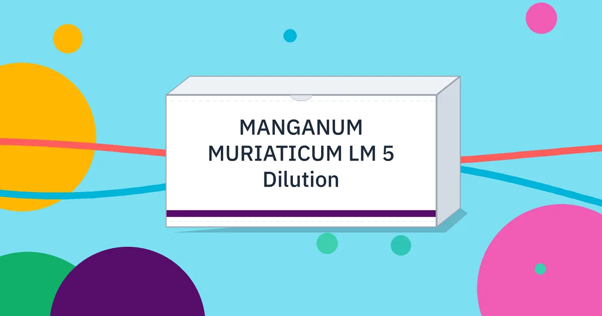 Symbolbild: Packung mit der Aufschrift MANGANUM MURIATICUM LM 5 Dilution (PZN 12943617) – Verfügbarkeit und Bezug in Apotheken in Frankfurt am Main