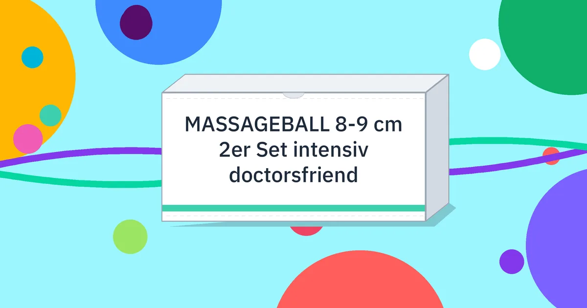 Symbolbild: Packung mit der Aufschrift MASSAGEBALL 8-9 cm 2er Set intensiv doctorsfriend (PZN 19539807) – Verfügbarkeit und Bezug in Apotheken in Frankfurt am Main