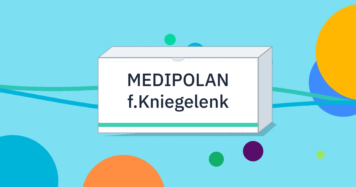 Symbolbild: Packung mit der Aufschrift MEDIPOLAN f.Kniegelenk (PZN 03013440) – Verfügbarkeit und Bezug in Apotheken in Frankfurt am Main