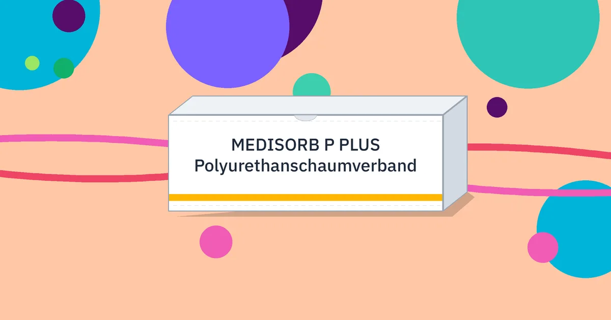 Symbolbild: Packung mit der Aufschrift MEDISORB P PLUS Polyurethanschaumverband (PZN 12700487) – Verfügbarkeit und Bezug in Apotheken in Frankfurt am Main