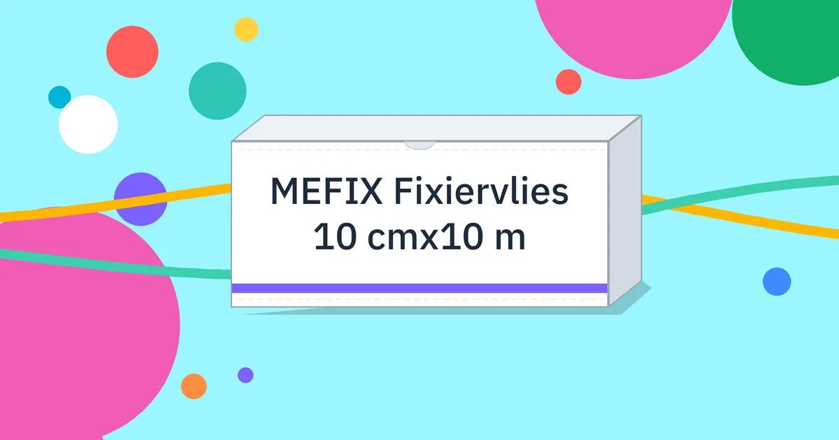 Symbolbild: Packung mit der Aufschrift MEFIX Fixiervlies 10 cmx10 m (PZN 12355205) – Verfügbarkeit und Bezug in Apotheken in Frankfurt am Main