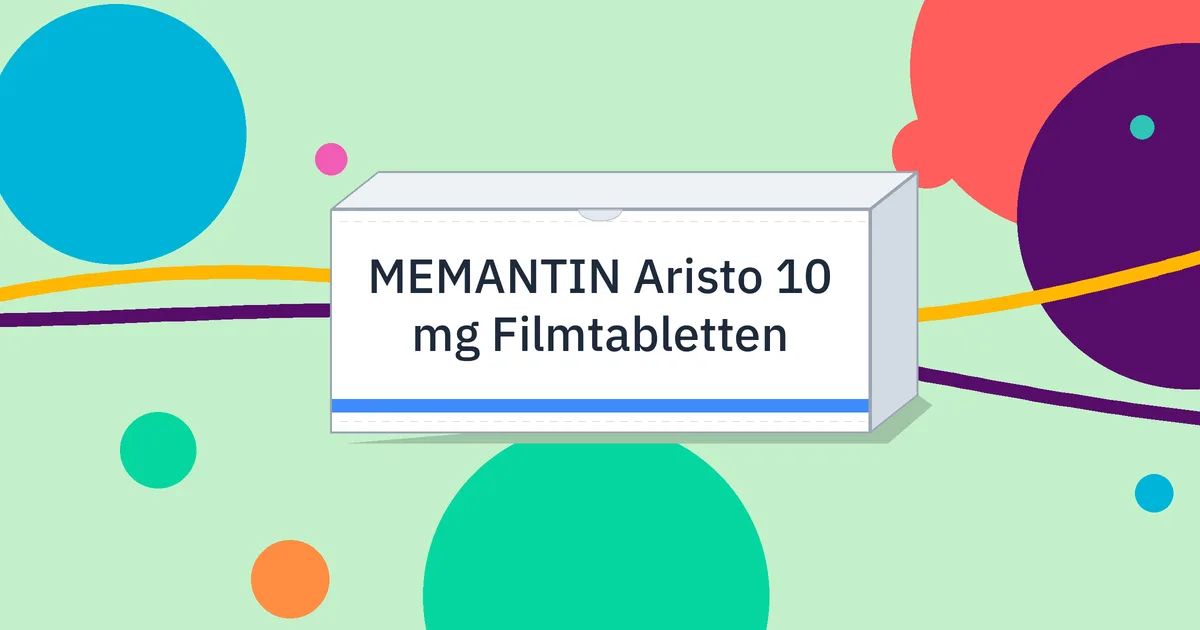 Symbolbild: Packung mit der Aufschrift MEMANTIN Aristo 10 mg Filmtabletten (PZN 10273704) – Verfügbarkeit und Bezug in Apotheken in Frankfurt am Main