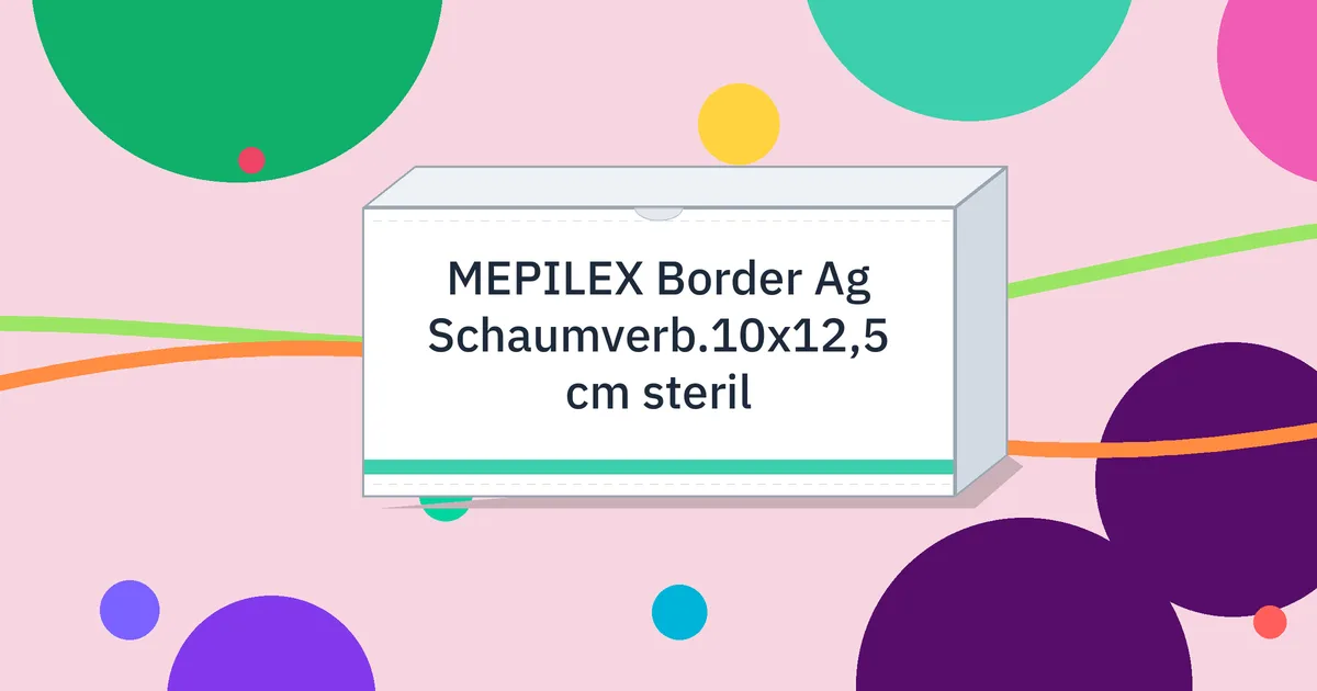 Symbolbild: Packung mit der Aufschrift MEPILEX Border Ag Schaumverb.10x12,5 cm steril (PZN 10113024) – Verfügbarkeit und Bezug in Apotheken in Frankfurt am Main