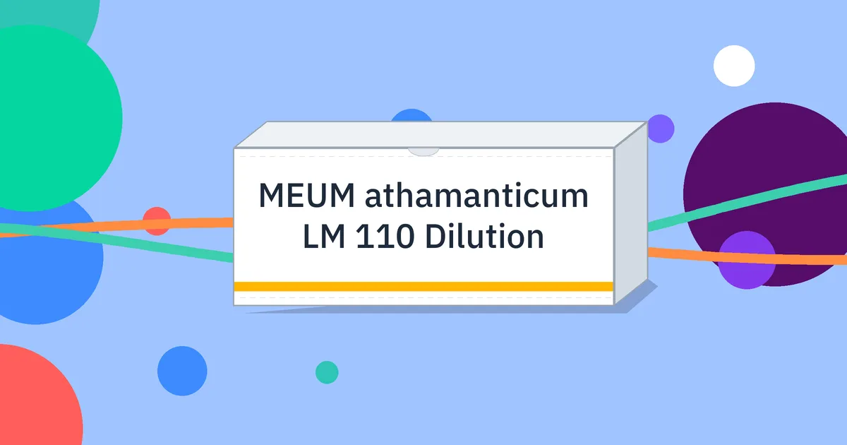 Symbolbild: Packung mit der Aufschrift MEUM athamanticum LM 110 Dilution (PZN 13607790) – Verfügbarkeit und Bezug in Apotheken in Frankfurt am Main