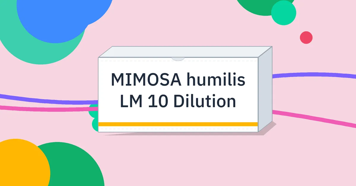 Symbolbild: Packung mit der Aufschrift MIMOSA humilis LM 10 Dilution (PZN 13608387) – Verfügbarkeit und Bezug in Apotheken in Frankfurt am Main