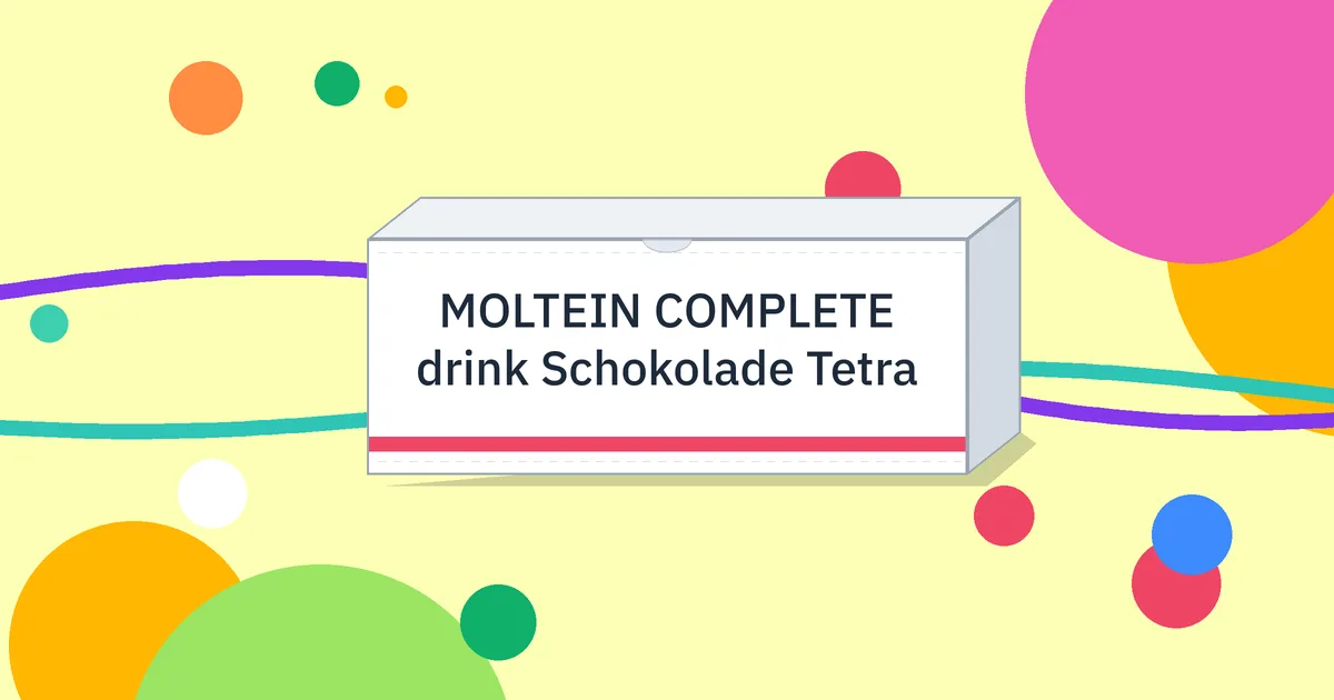Symbolbild: Packung mit der Aufschrift MOLTEIN COMPLETE drink Schokolade Tetra (PZN 19440227) – Verfügbarkeit und Bezug in Apotheken in Frankfurt am Main