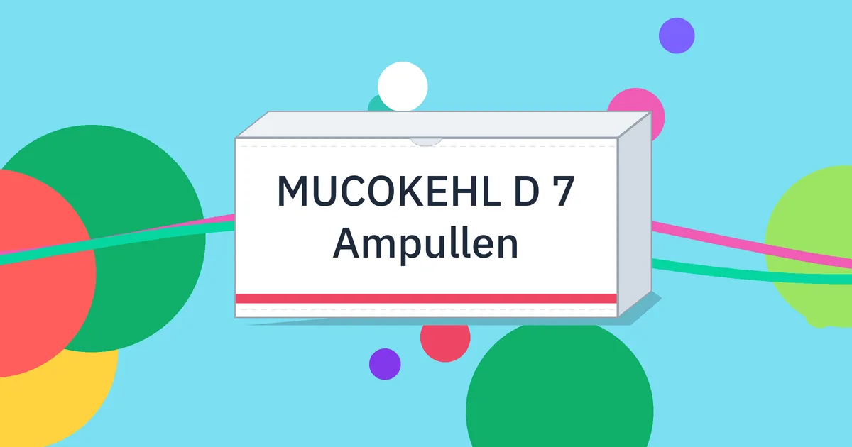 Symbolbild: Packung mit der Aufschrift MUCOKEHL D 7 Ampullen (PZN 03206570) – Verfügbarkeit und Bezug in Apotheken in Frankfurt am Main