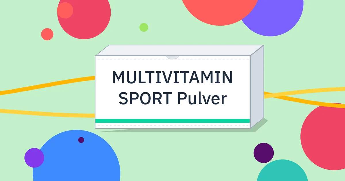 Symbolbild: Packung mit der Aufschrift MULTIVITAMIN SPORT Pulver (PZN 10823441) – Verfügbarkeit und Bezug in Apotheken in Frankfurt am Main