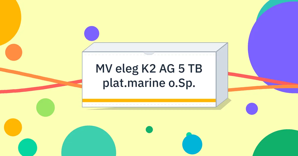 Symbolbild: Packung mit der Aufschrift MV eleg K2 AG 5 TB plat.marine o.Sp. (PZN 15283848) – Verfügbarkeit und Bezug in Apotheken in Frankfurt am Main