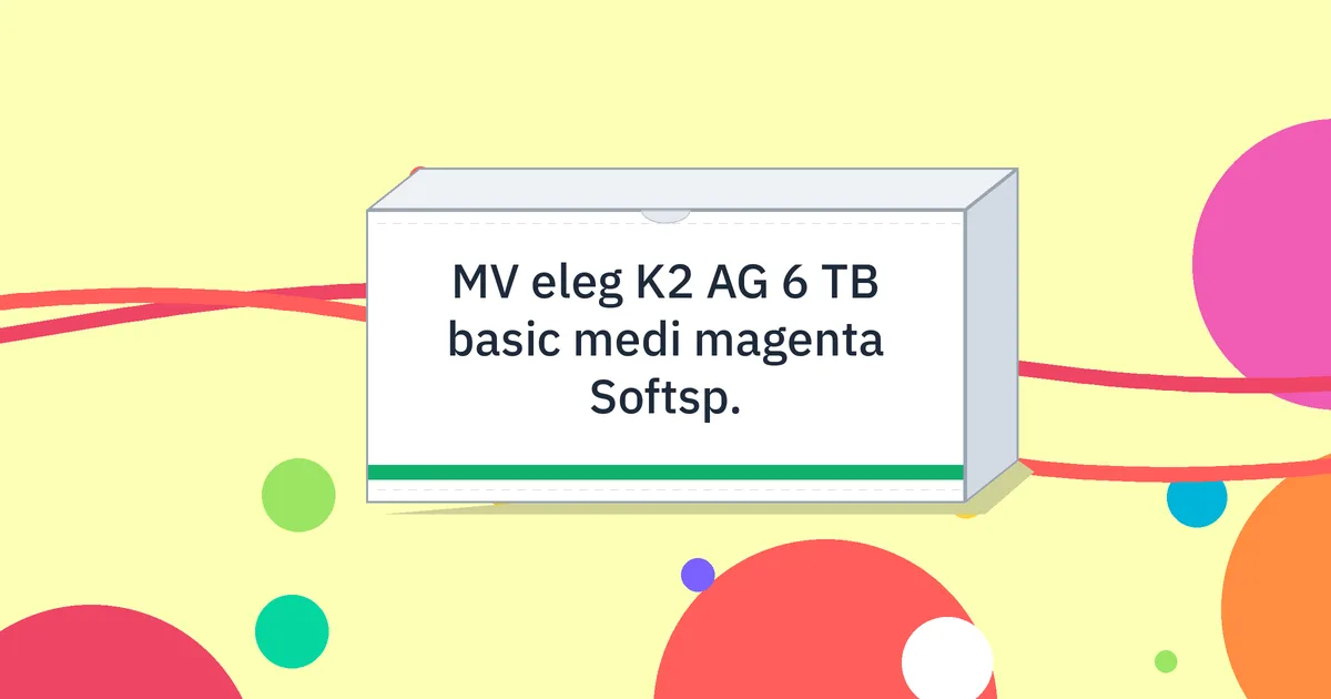 Symbolbild: Packung mit der Aufschrift MV eleg K2 AG 6 TB basic medi magenta Softsp. (PZN 14643641) – Verfügbarkeit und Bezug in Apotheken in Frankfurt am Main