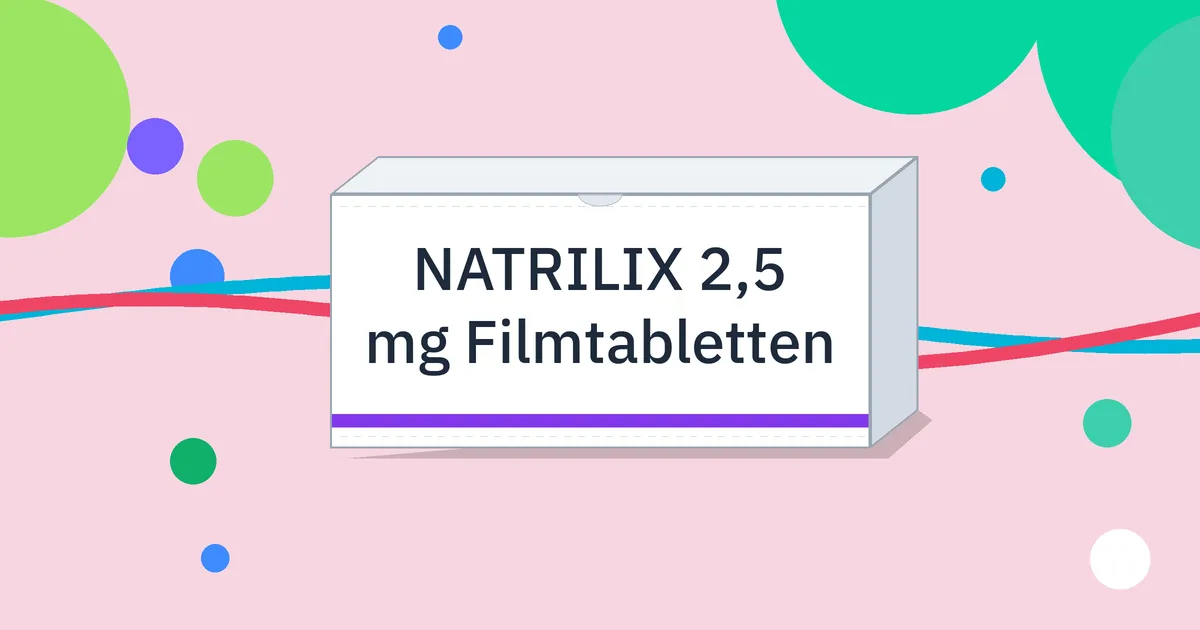 Symbolbild: Packung mit der Aufschrift NATRILIX 2,5 mg Filmtabletten (PZN 02410239) – Verfügbarkeit und Bezug in Apotheken in Frankfurt am Main