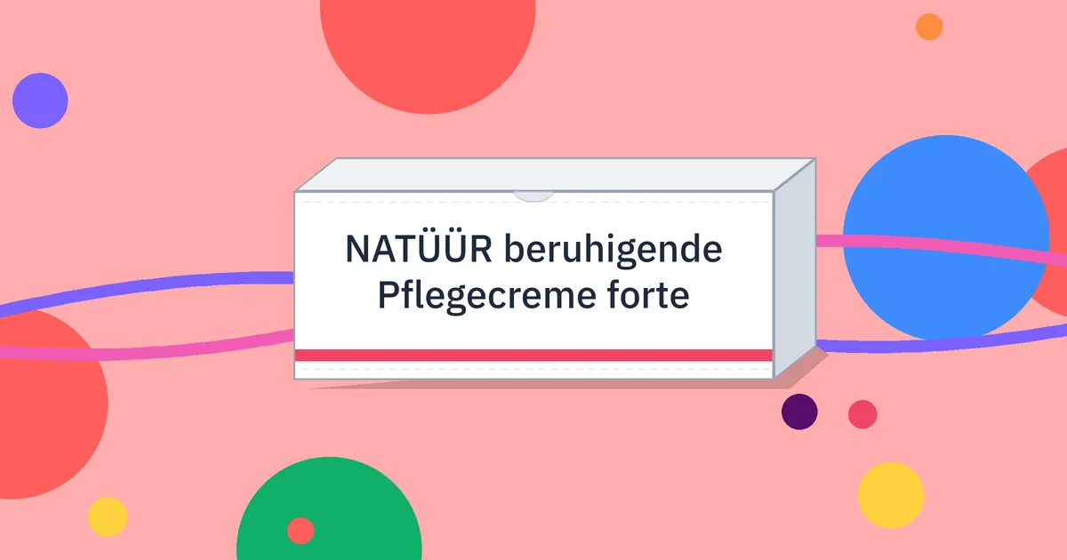 Symbolbild: Packung mit der Aufschrift NATÜÜR beruhigende Pflegecreme forte (PZN 20330260) – Verfügbarkeit und Bezug in Apotheken in Frankfurt am Main