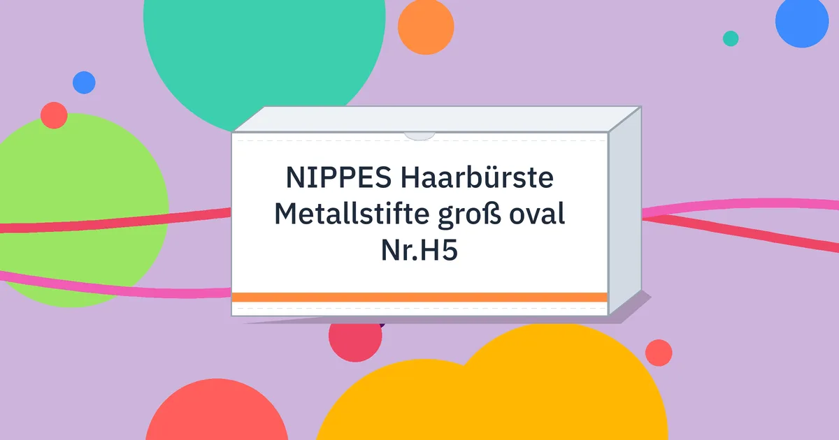 Symbolbild: Packung mit der Aufschrift NIPPES Haarbürste Metallstifte groß oval Nr.H5 (PZN 13880190) – Verfügbarkeit und Bezug in Apotheken in Frankfurt am Main