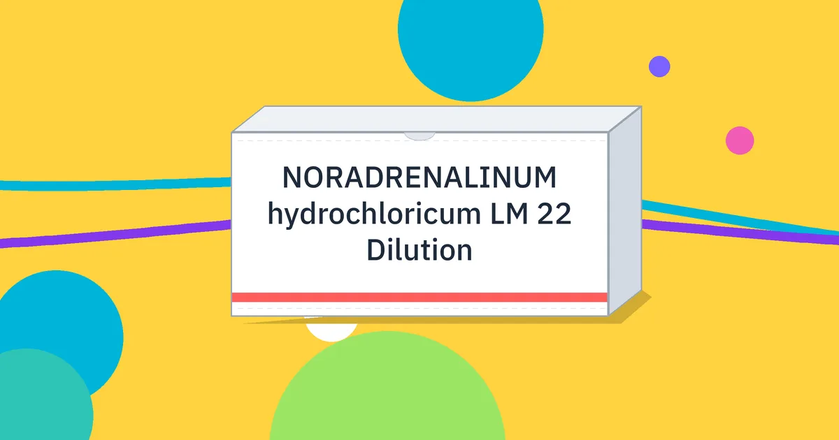 Symbolbild: Packung mit der Aufschrift NORADRENALINUM hydrochloricum LM 22 Dilution (PZN 13620164) – Verfügbarkeit und Bezug in Apotheken in Frankfurt am Main