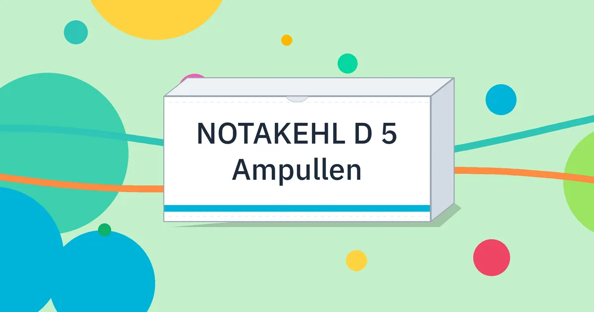 Symbolbild: Packung mit der Aufschrift NOTAKEHL D 5 Ampullen (PZN 03207109) – Verfügbarkeit und Bezug in Apotheken in Frankfurt am Main