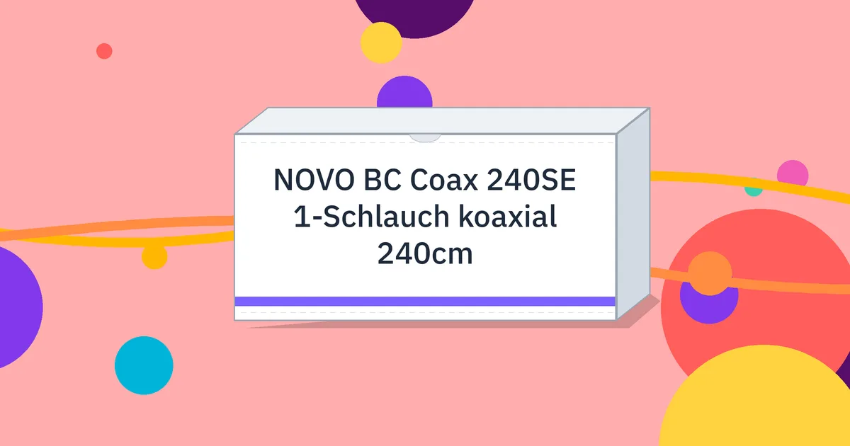 Symbolbild: Packung mit der Aufschrift NOVO BC Coax 240SE 1-Schlauch koaxial 240cm (PZN 18490938) – Verfügbarkeit und Bezug in Apotheken in Frankfurt am Main