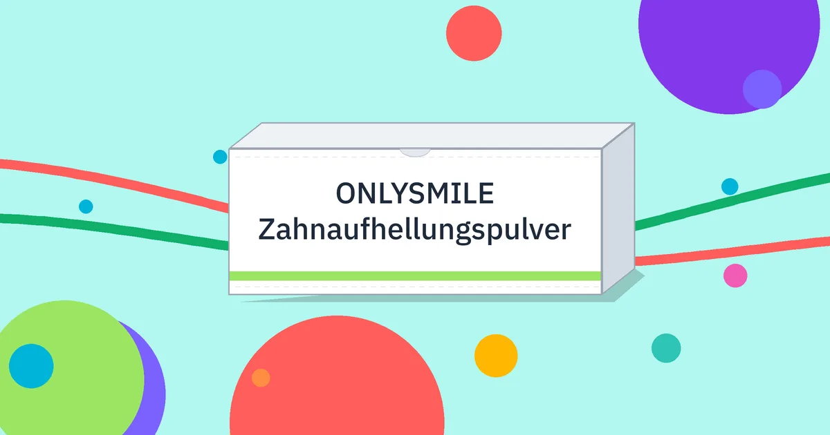 Symbolbild: Packung mit der Aufschrift ONLYSMILE Zahnaufhellungspulver (PZN 20791185) – Verfügbarkeit und Bezug in Apotheken in Frankfurt am Main