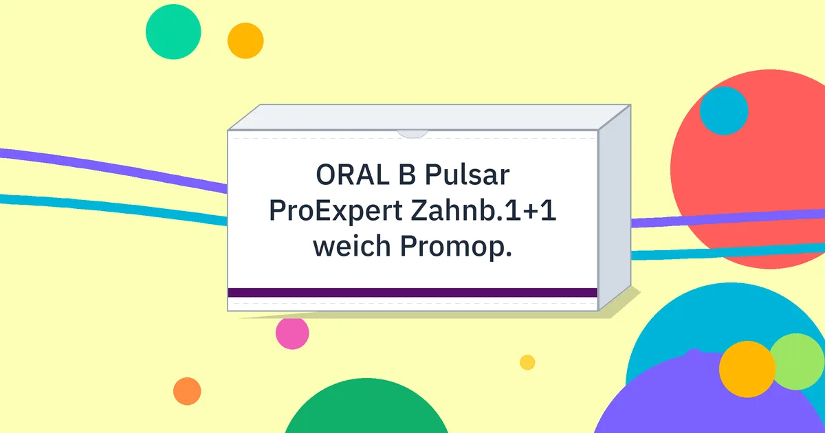 Symbolbild: Packung mit der Aufschrift ORAL B Pulsar ProExpert Zahnb.1+1 weich Promop. (PZN 05500902) – Verfügbarkeit und Bezug in Apotheken in Frankfurt am Main