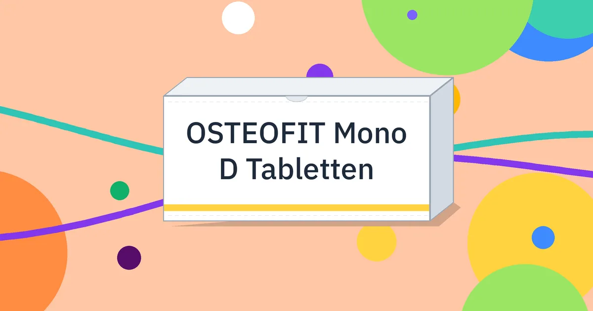Symbolbild: Packung mit der Aufschrift OSTEOFIT Mono D Tabletten (PZN 09895659) – Verfügbarkeit und Bezug in Apotheken in Frankfurt am Main