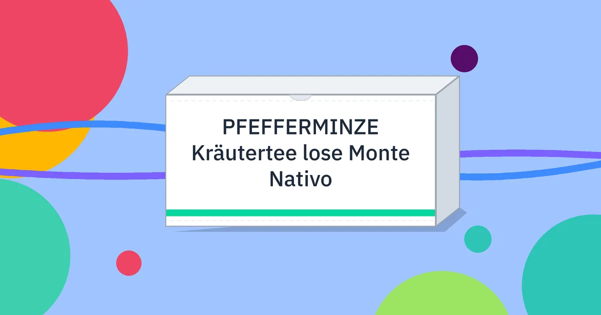 Symbolbild: Packung mit der Aufschrift PFEFFERMINZE Kräutertee lose Monte Nativo (PZN 20349756) – Verfügbarkeit und Bezug in Apotheken in Frankfurt am Main
