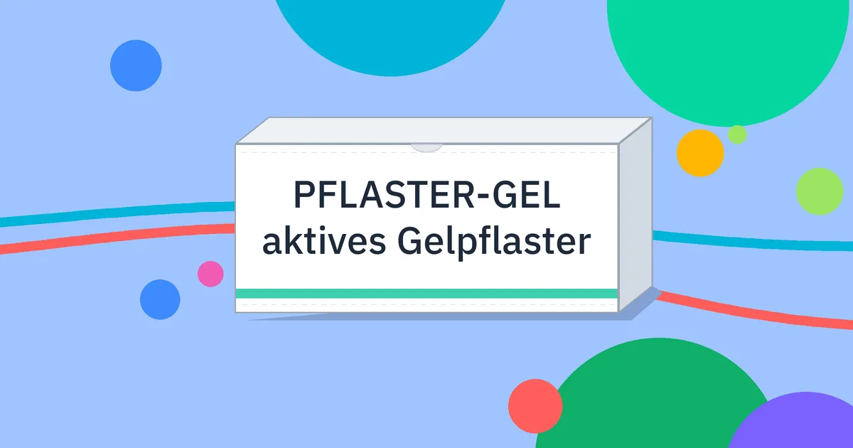 Symbolbild: Packung mit der Aufschrift PFLASTER-GEL aktives Gelpflaster (PZN 04214608) – Verfügbarkeit und Bezug in Apotheken in Frankfurt am Main