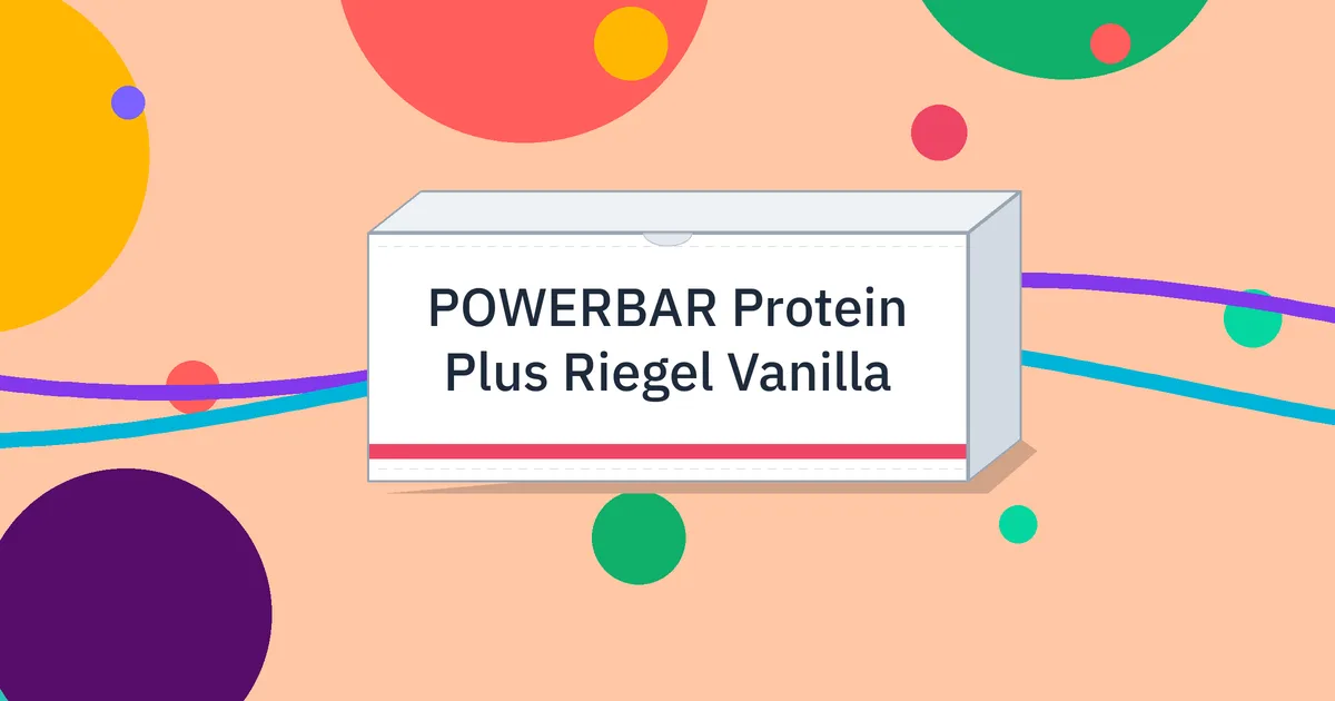 Symbolbild: Packung mit der Aufschrift POWERBAR Protein Plus Riegel Vanilla (PZN 18362560) – Verfügbarkeit und Bezug in Apotheken in Frankfurt am Main
